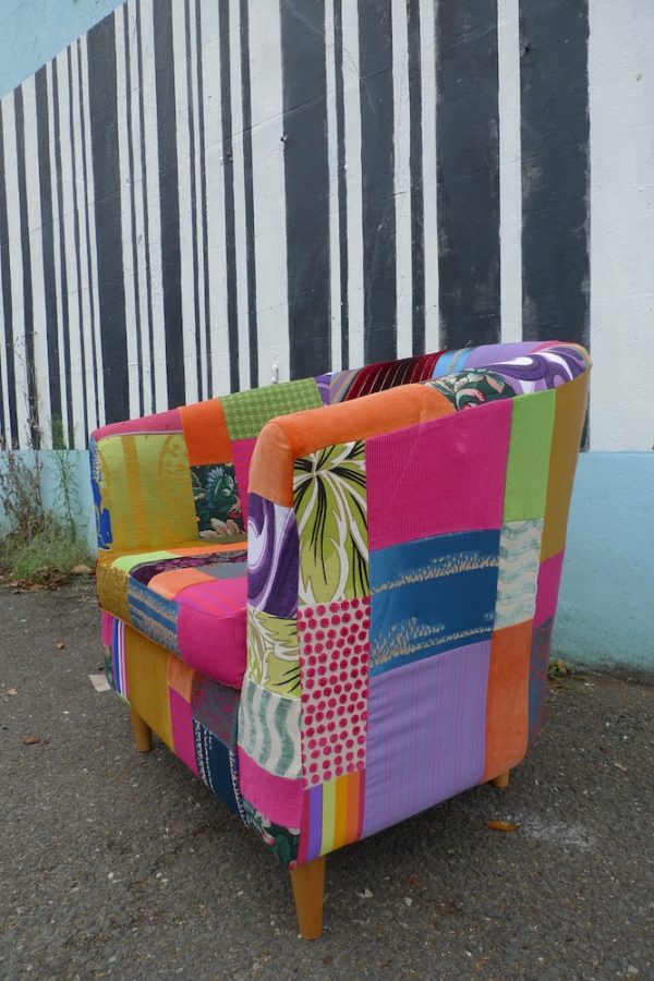 Patchwork Tub Chair Upholstery - Leftover Threads