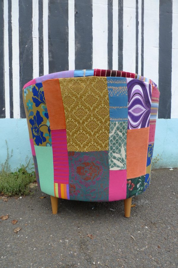 Patchwork Tub Chair Upholstery - Leftover Threads
