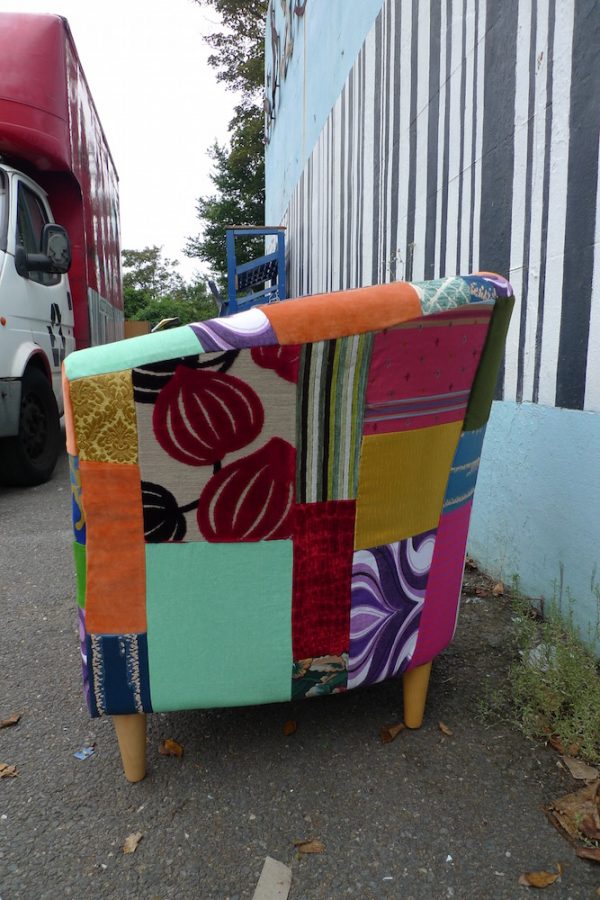 Patchwork Tub Chair Upholstery - Leftover Threads