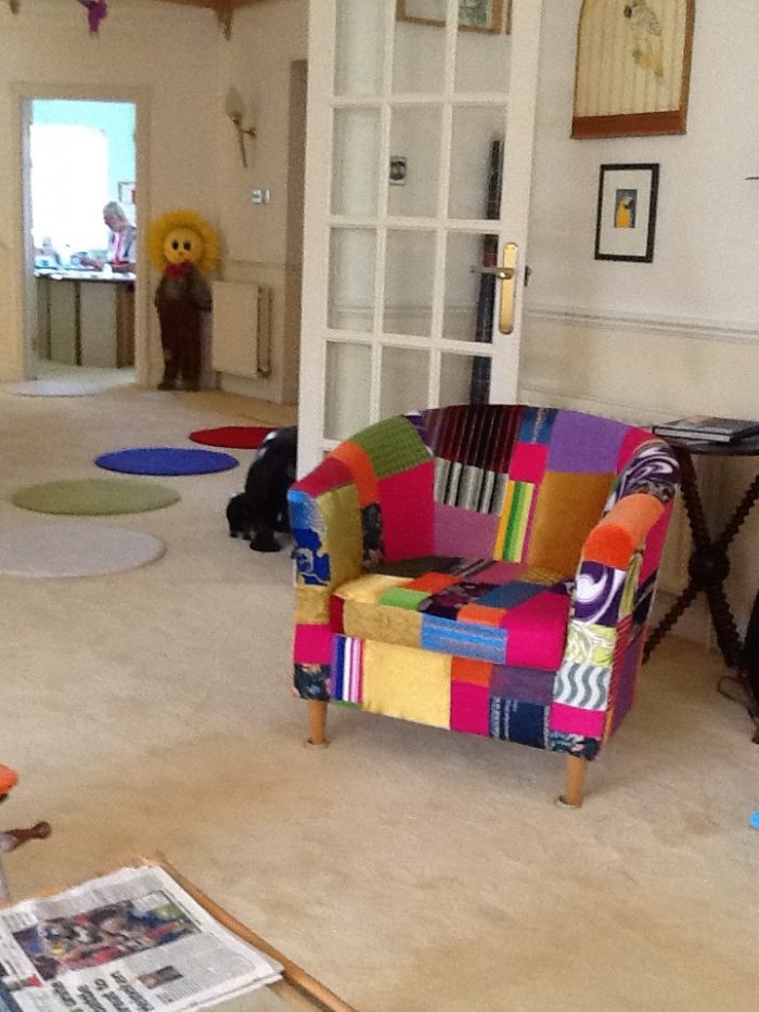 Patchwork Tub Chair Upholstery - Leftover Threads